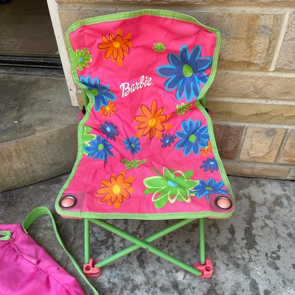Barbie | Other | Rare Mattel Barbie Shakespeare Foldable Chair Floral ...